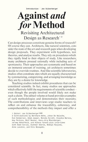 Against And For Method Revisiting Architectural Design As Research Bookshop By Uro