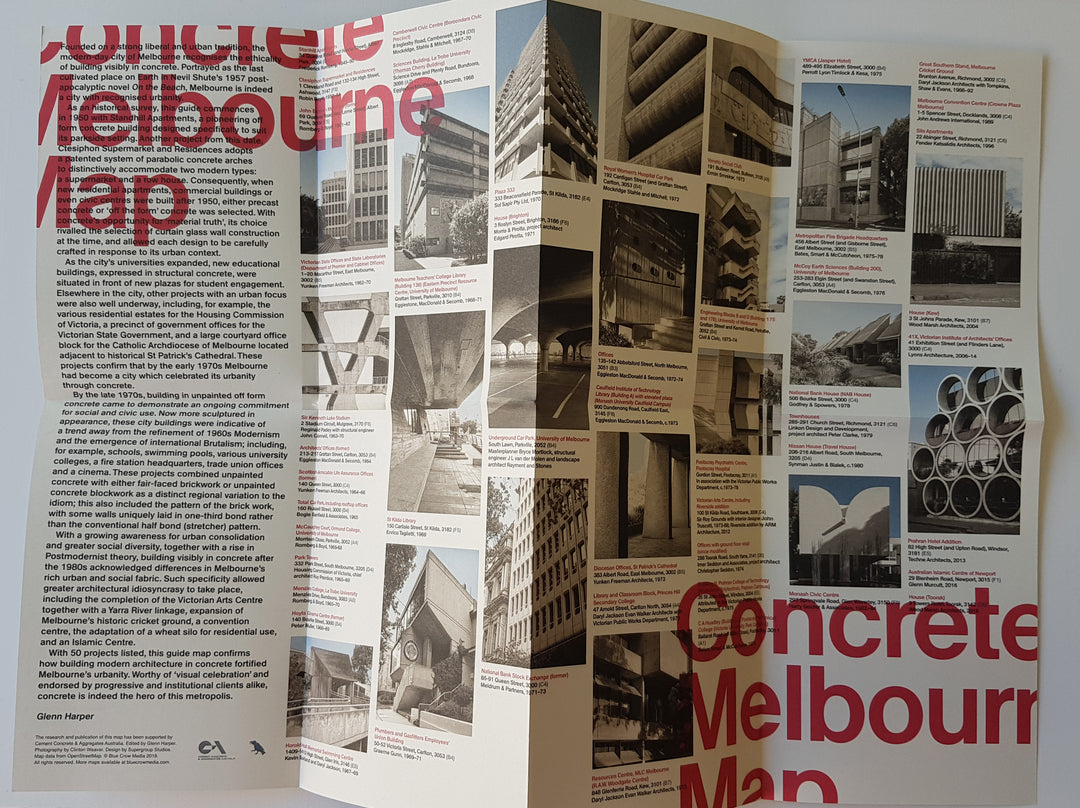 Concrete Melbourne Map – Bookshop by Uro