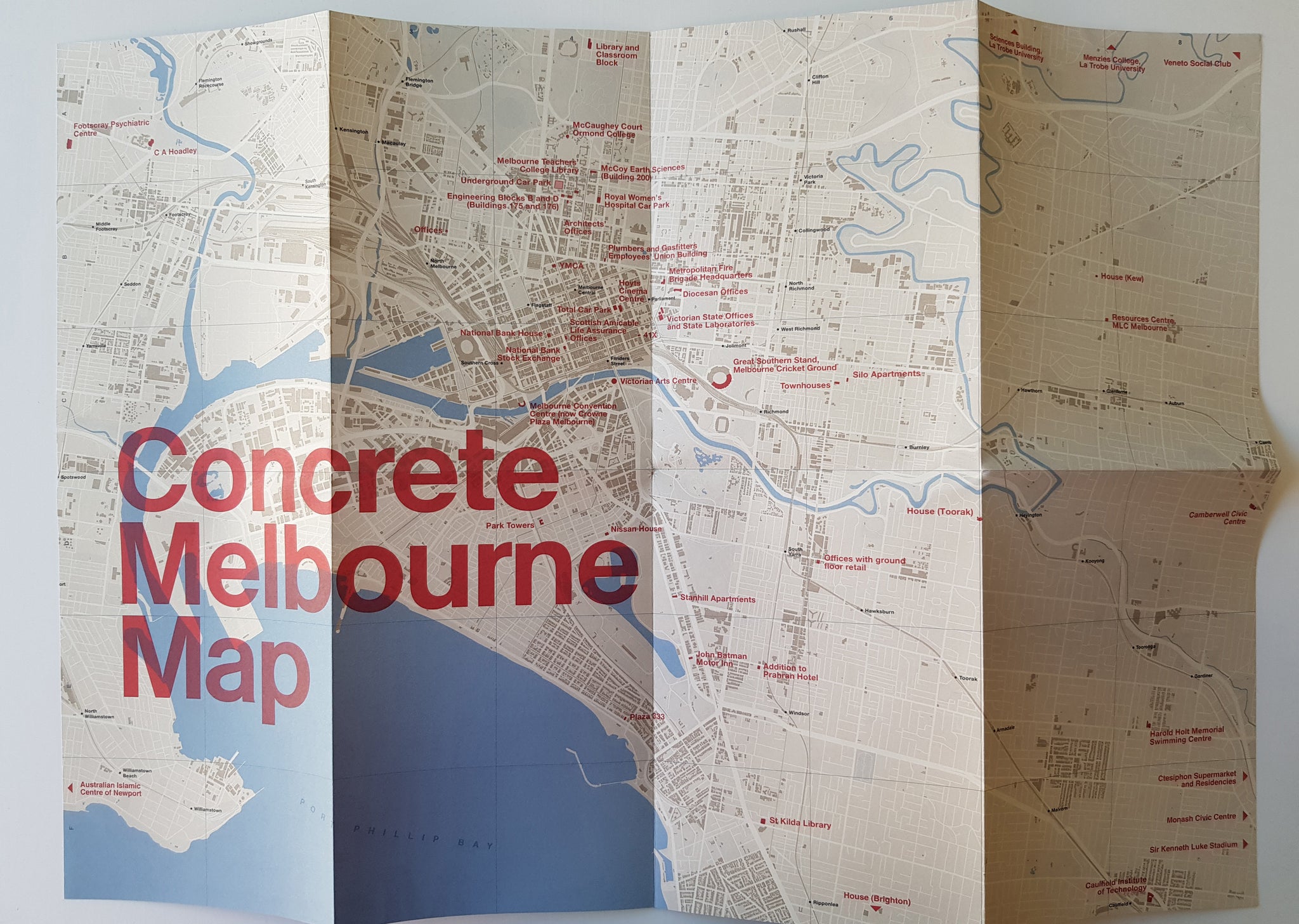 Concrete Melbourne Map – Bookshop by Uro
